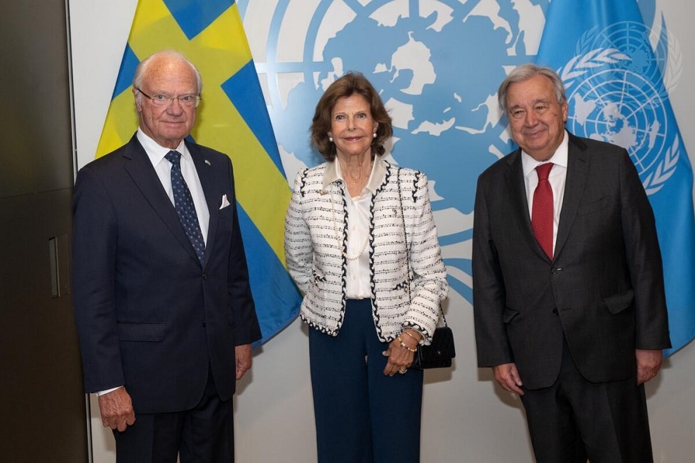 Sveriges kungapar mötte António Guterres - Förenta Nationerna